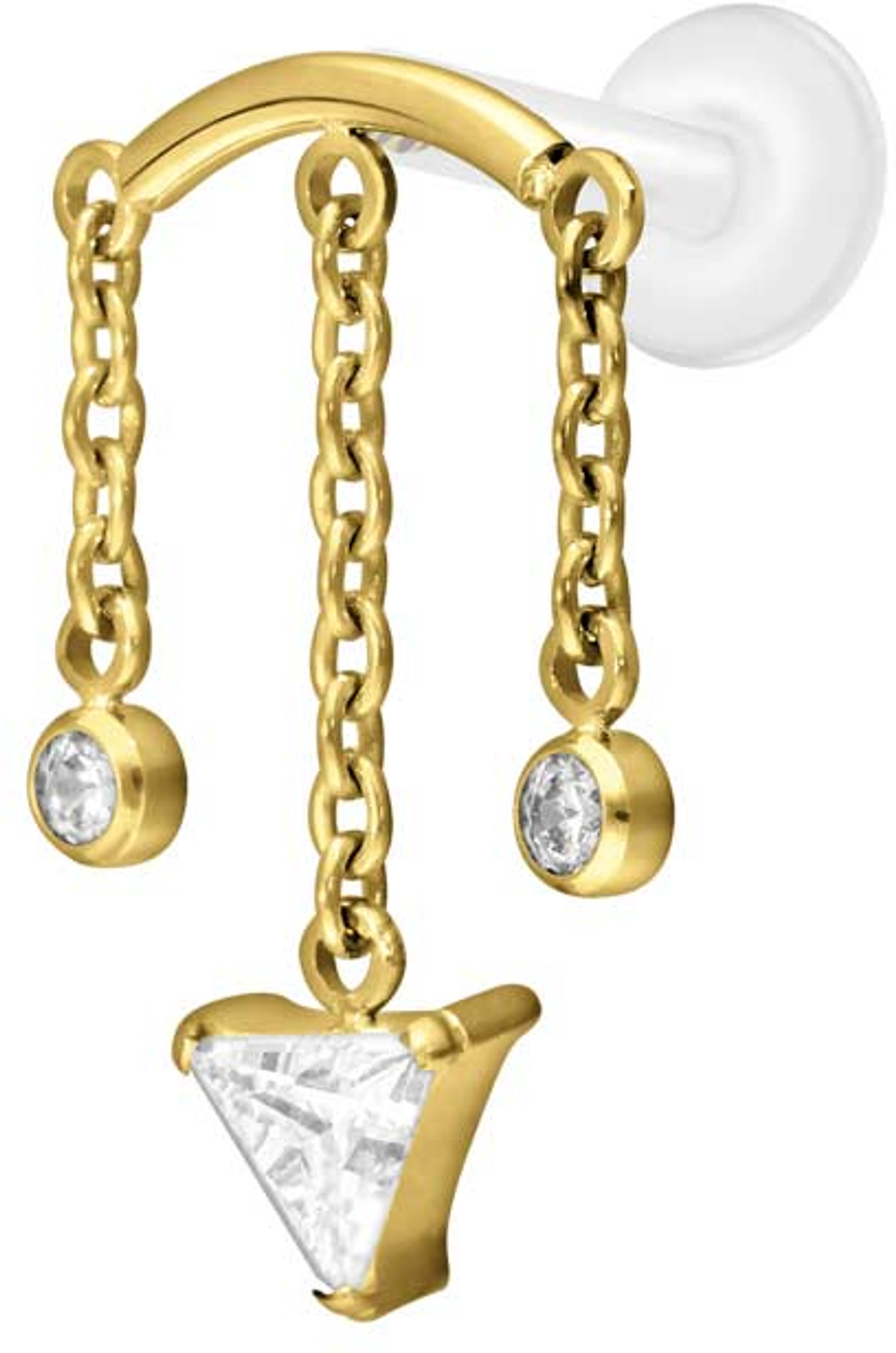 PTFE labret with internal thread + titanium attachment WIND CHIME | 8 ...